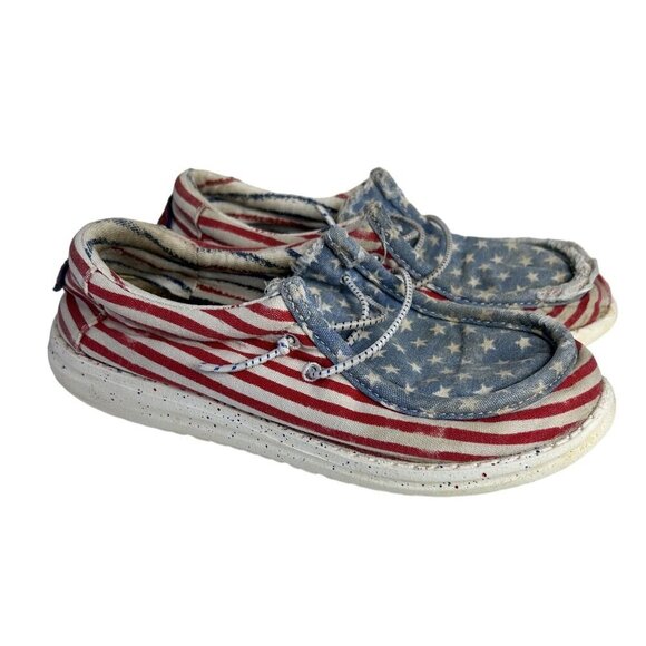 Hey Dude | Shoes | Hey Dude Wally Youth Patriotic Stars Stripes Kids ...